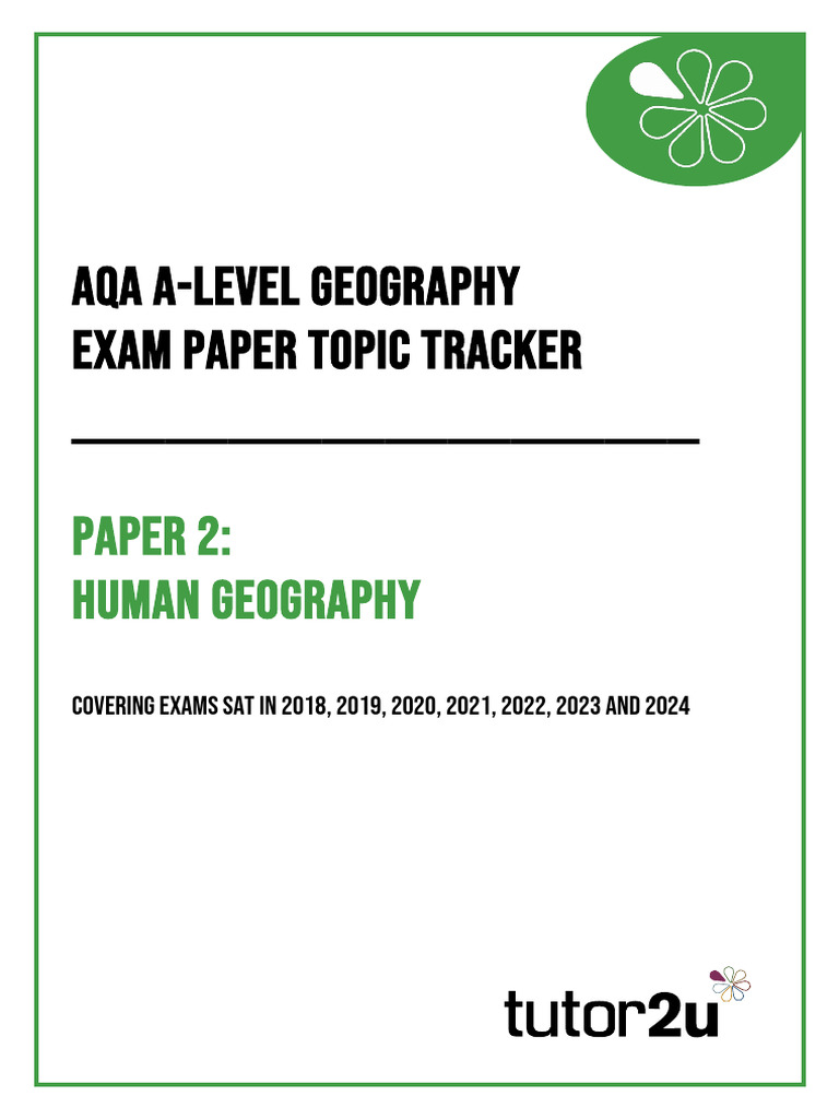 AQA A Level Topic Tracker Paper 2 Updated Sept 2024 | PDF