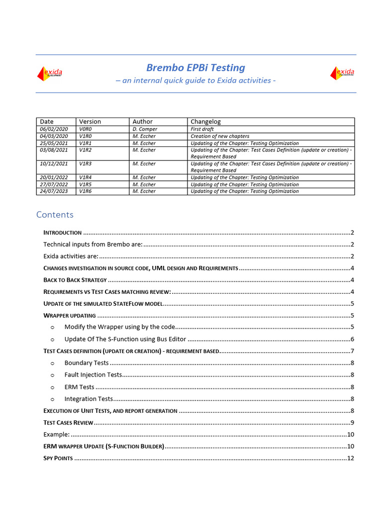 Exida Internal Guide-EPBi Testing V1R6 2 | PDF