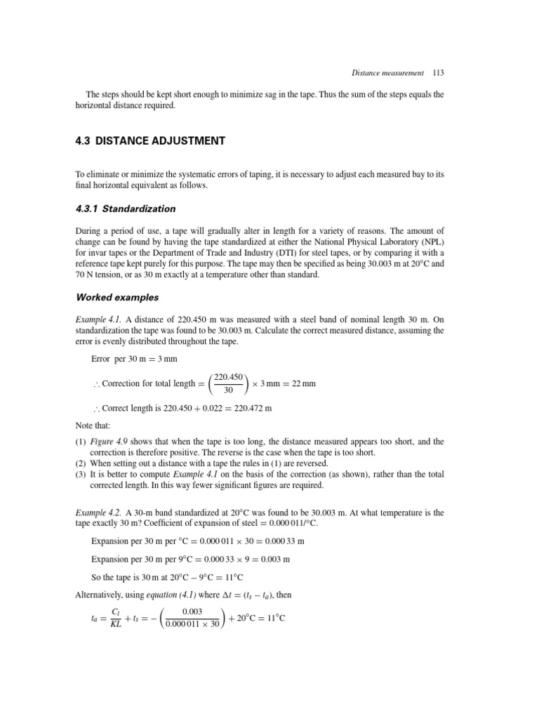 DISTANCE ADJUSTMENT - Engineering Surveying (Sixth Edition) by Wilf ...