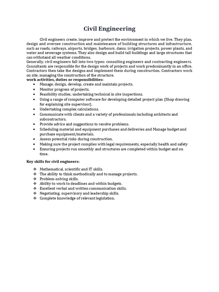 Civil Engineering | PDF