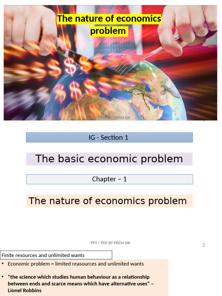 1 The Nature of Economic Problem | PDF