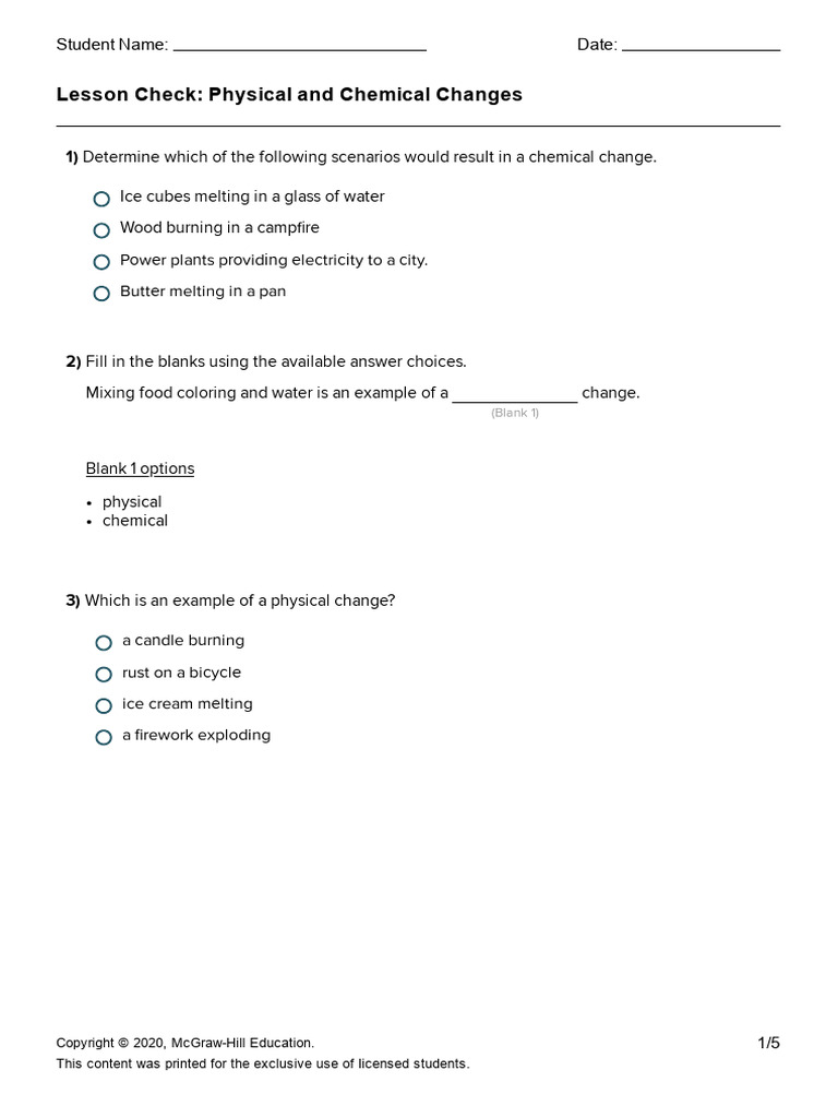 Unit1 Lesson 3 Work Sheet | PDF
