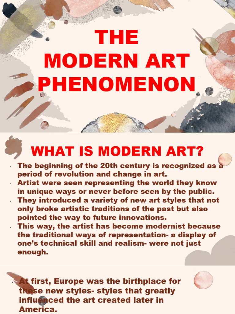 G10 FIRST QUARTER Lesson 2 The Modern Art Phenomenom | PDF