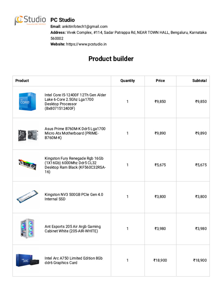Build Your PC Online - Customize Your PC - PC Build | PDF