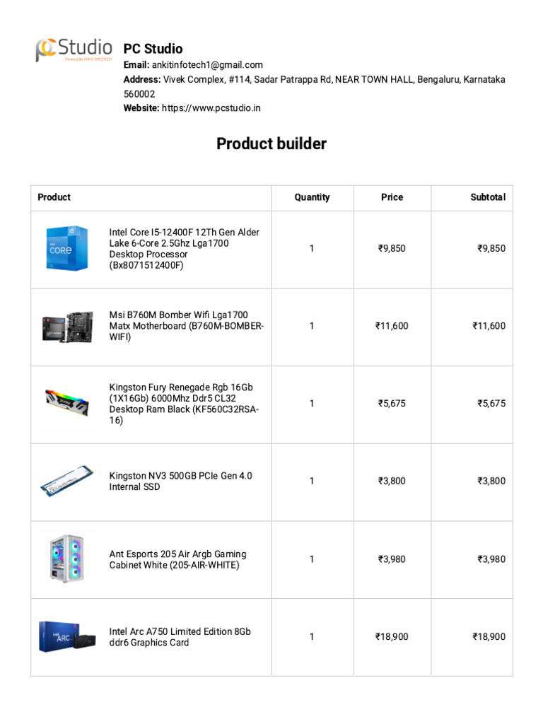 Build Your PC Online - Customize Your PC - PC Build | PDF
