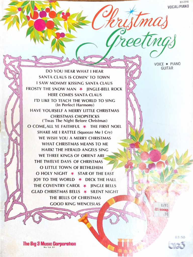 Christmas Songs For Piano and Voice | PDF