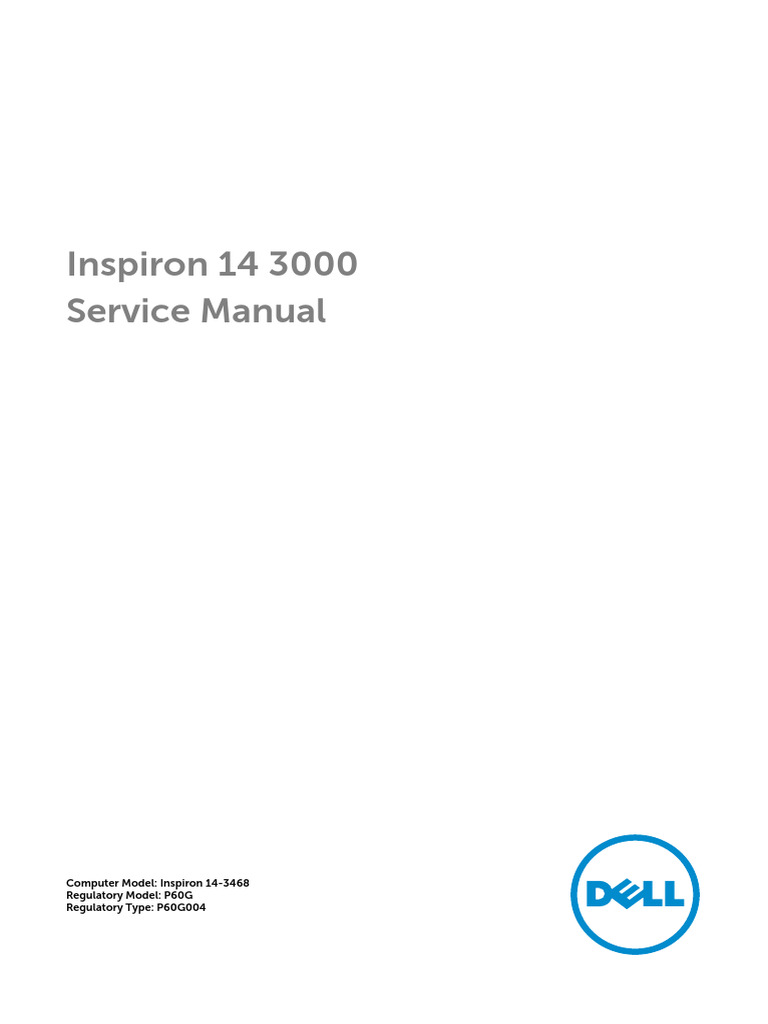 Inspiron 14 3468 Laptop Service Manual en Us | PDF