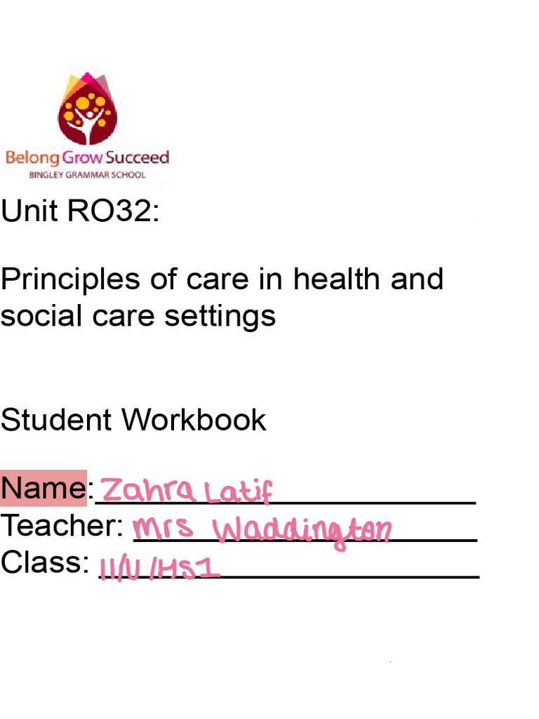 Topic 1 Completed Workbook | PDF