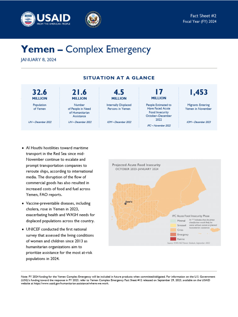 2024_01_08 USG Yemen Complex Emergency Fact Sheet #2 | PDF