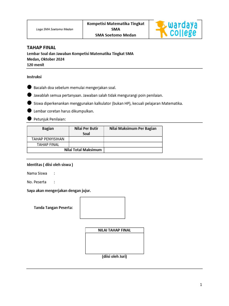 Mate Final 5 Okt 2024 | PDF