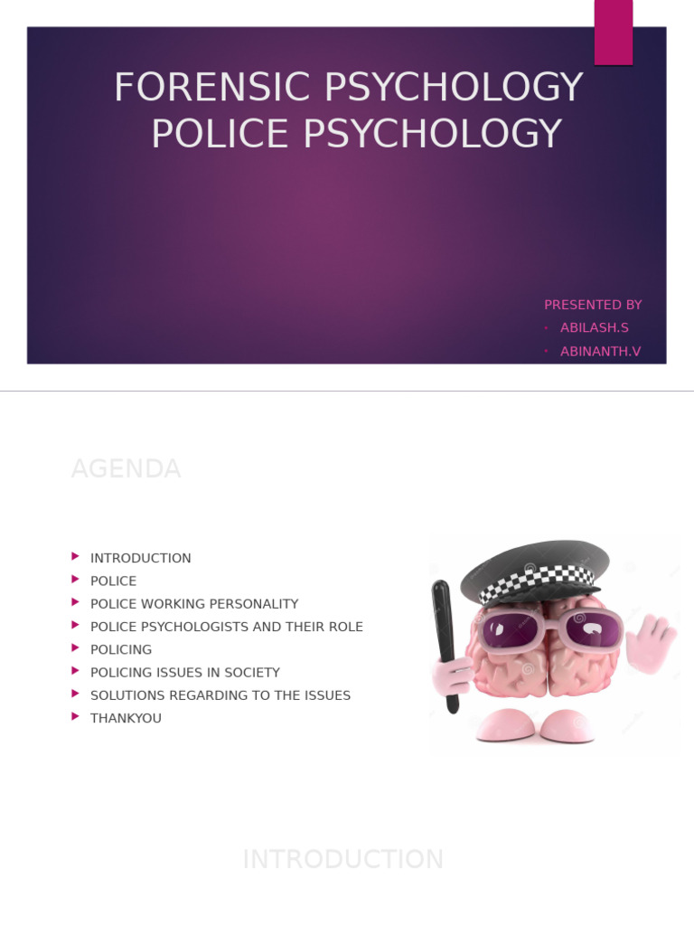Police Psychology | PDF