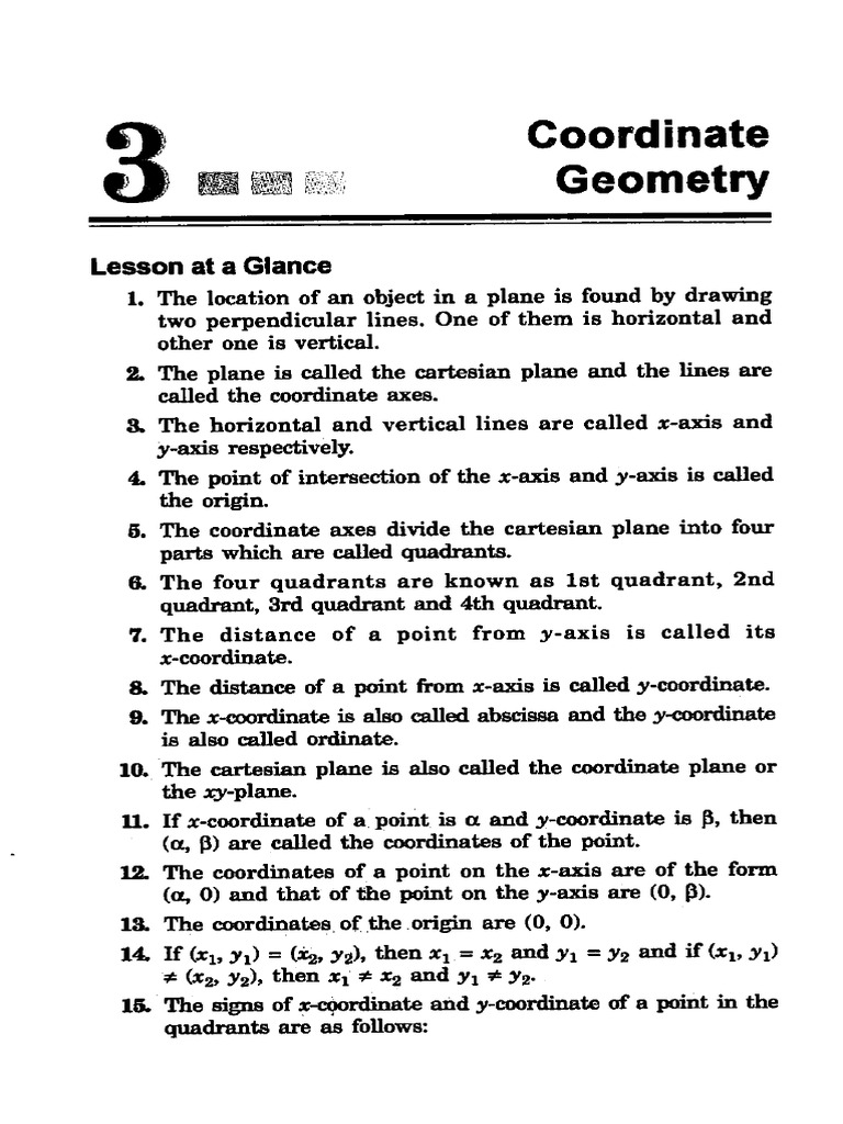 Class9 CH 3 Coordinate Geometry | PDF
