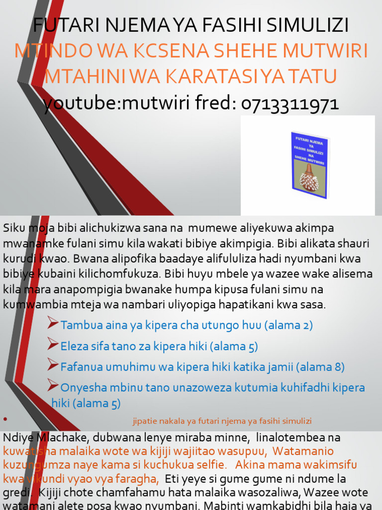 Fasihi Simulizi PDF | PDF