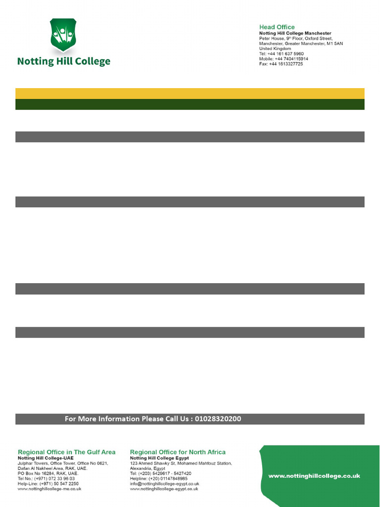 Notting Hill Mobile Course Outlines | PDF