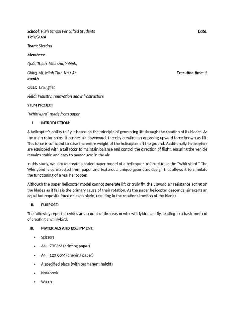 Stem-Project Whirlybird Sterdnu 12e | PDF