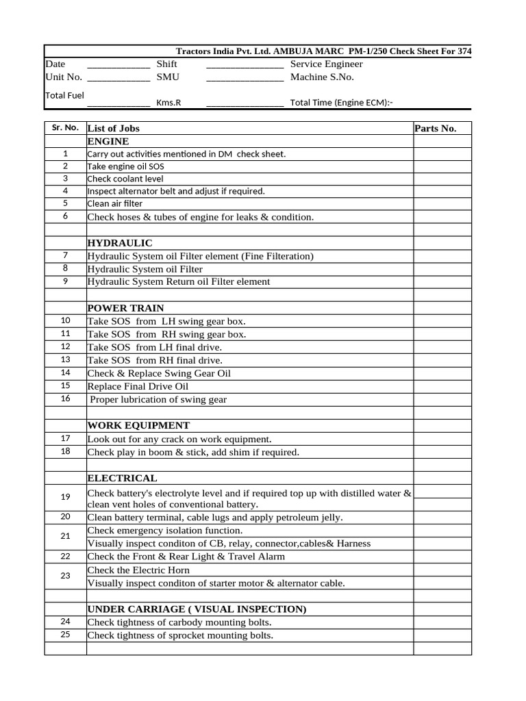 PM Sheets of Machines | PDF