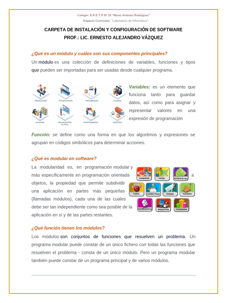 10- MODULOS DEL SOFTWARE | PDF