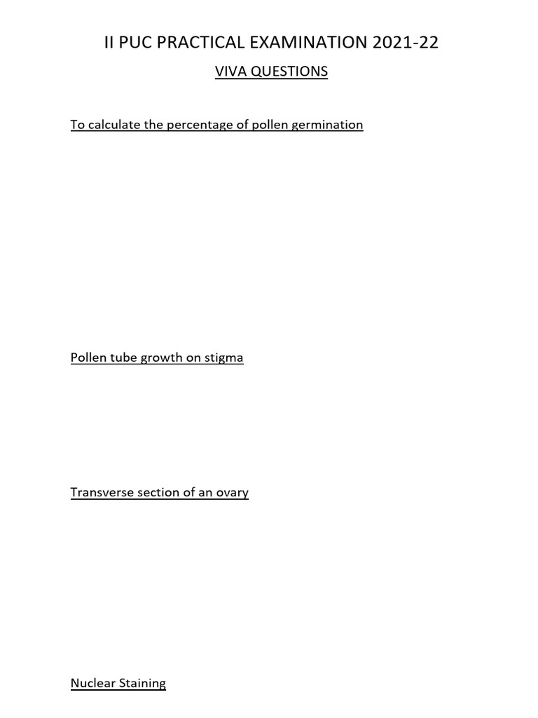 Viva Questions PUC II | PDF