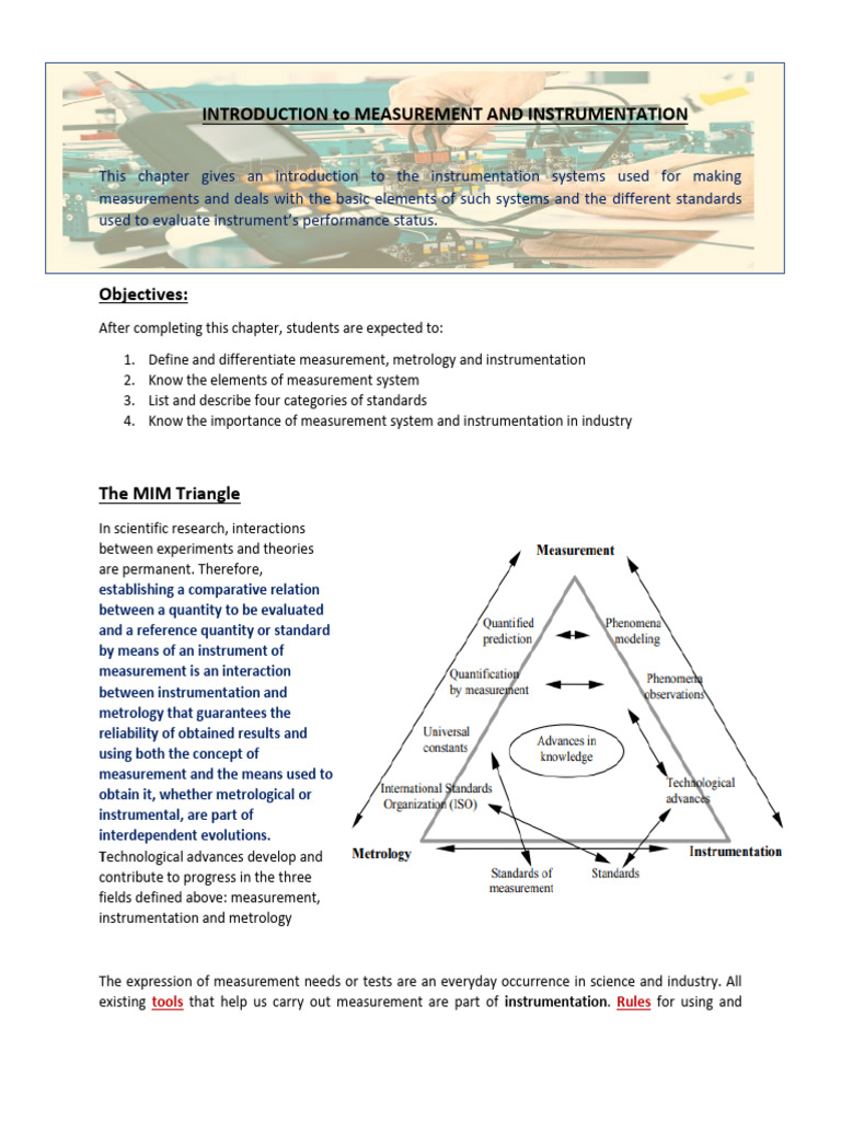 Instrumentation and Controls Principles of Measurement | PDF