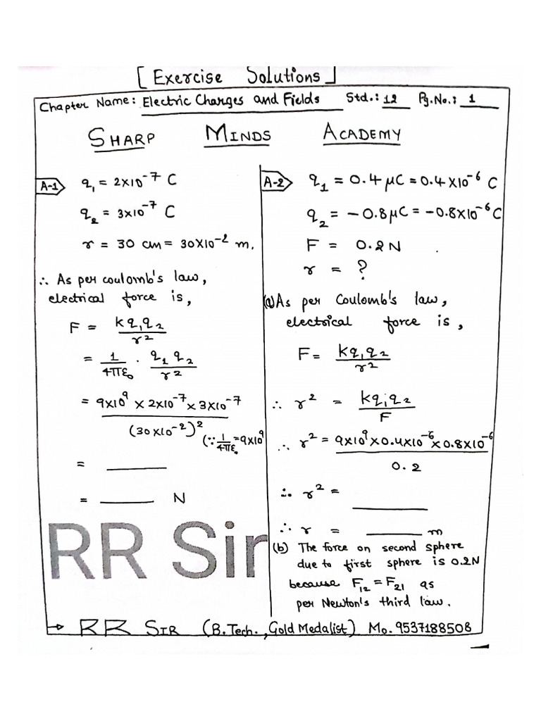 CH 1 Excercise Solution | PDF