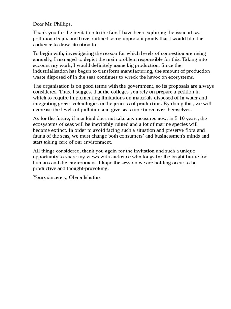 Dear MR Letter | PDF