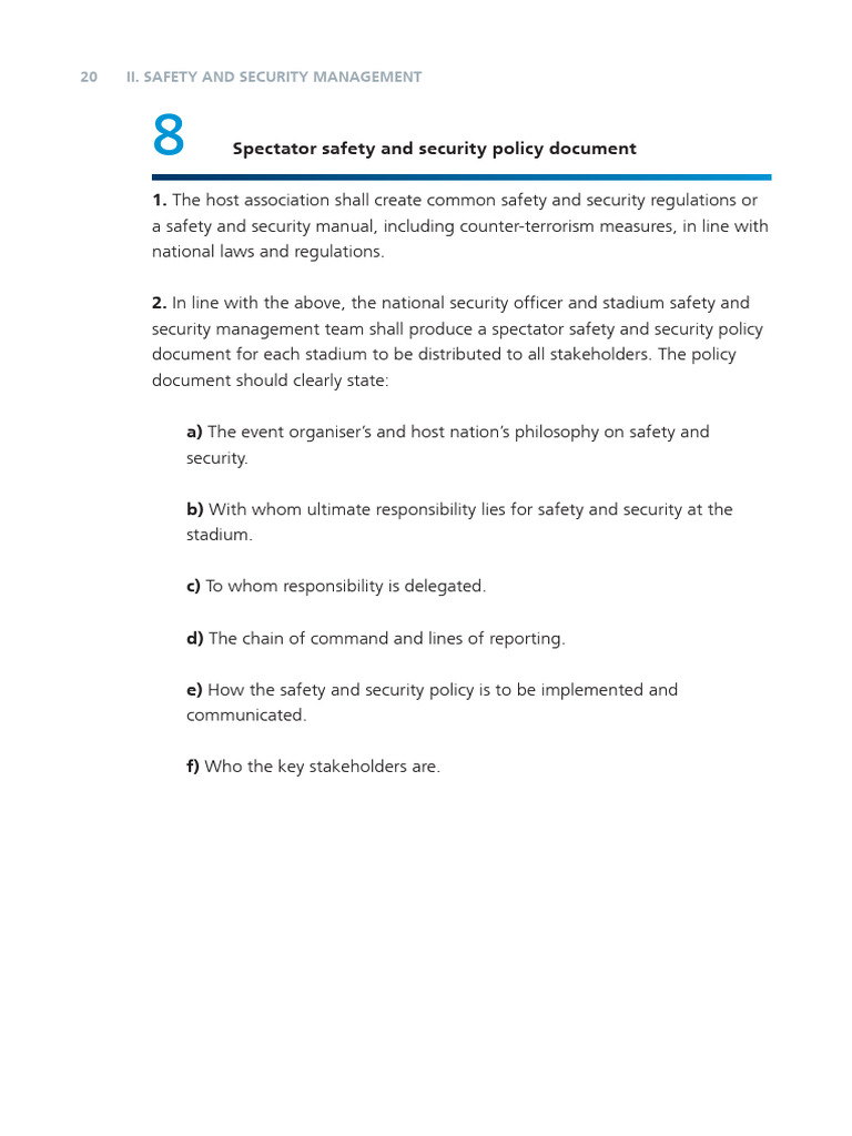 FIFA Stadium Safety Regulations 2022 | PDF | Emergency Management ...