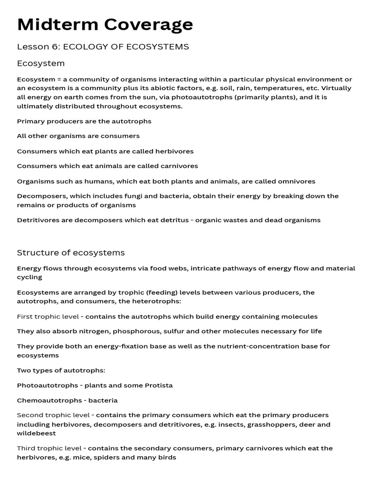 Midterm Coverage | PDF