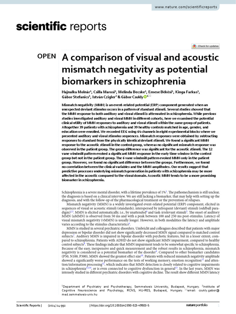 Molnar Et Al (2024) A Comparison of Visual and Acoustic Mismatch ...