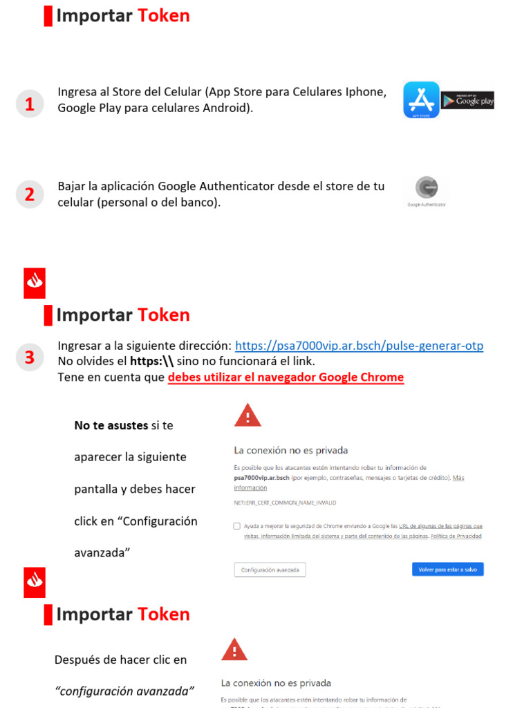 Clave TOKEN-Importar Semilla Google Auht - Call Externo | PDF