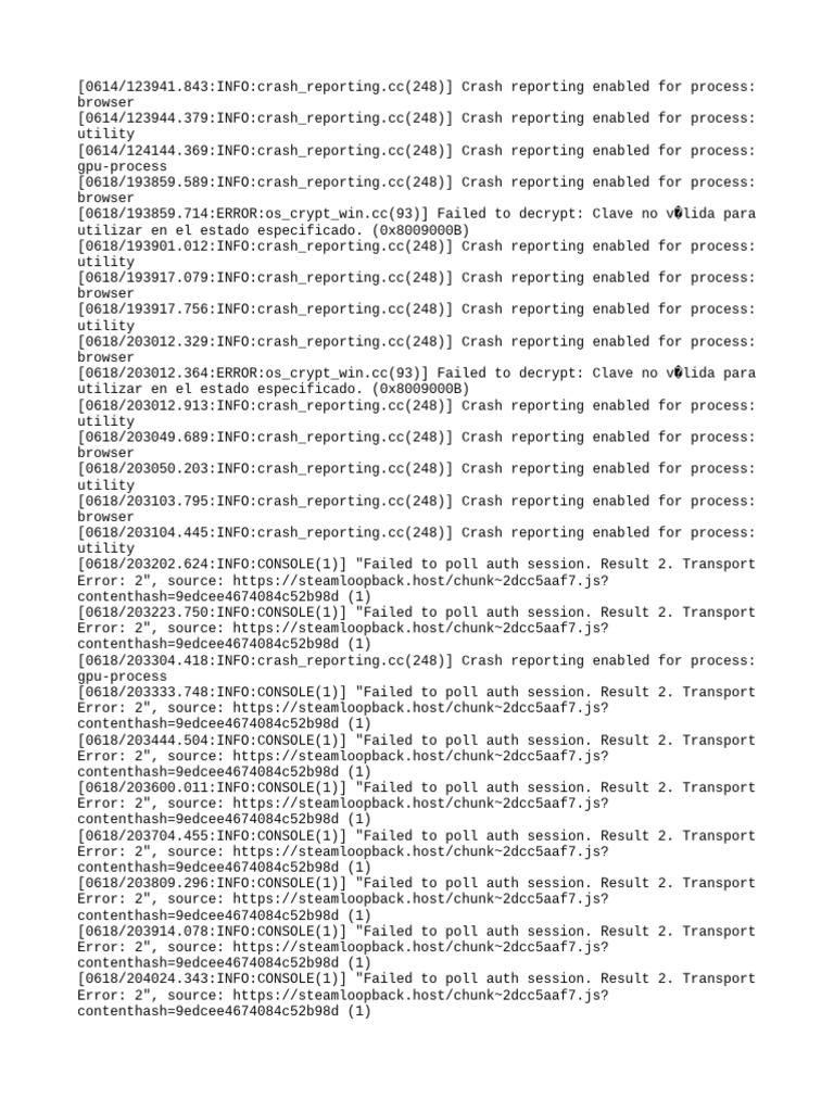 Cef Log - Previous | PDF