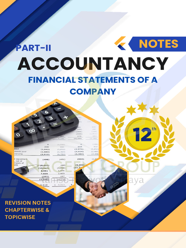 Class 12 Financial Statements Notes | PDF | Balance Sheet | Finance ...
