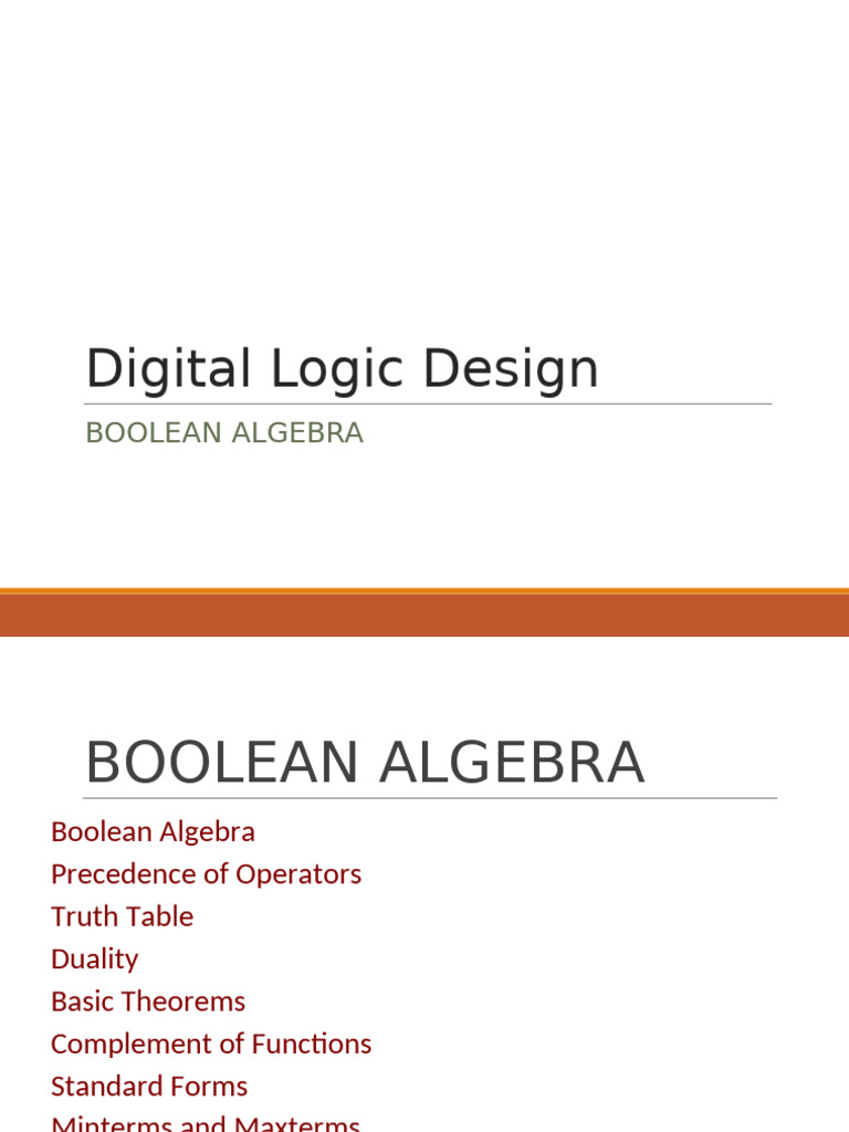 2 Boolean Algebra | PDF