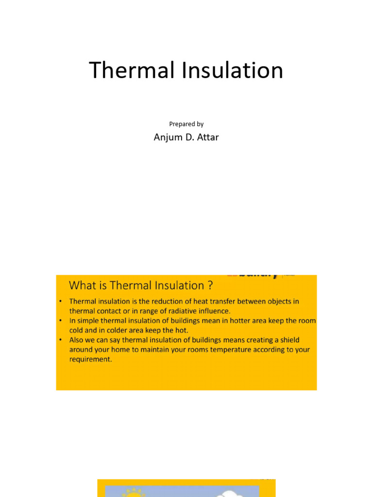 Thermal Insulation | PDF