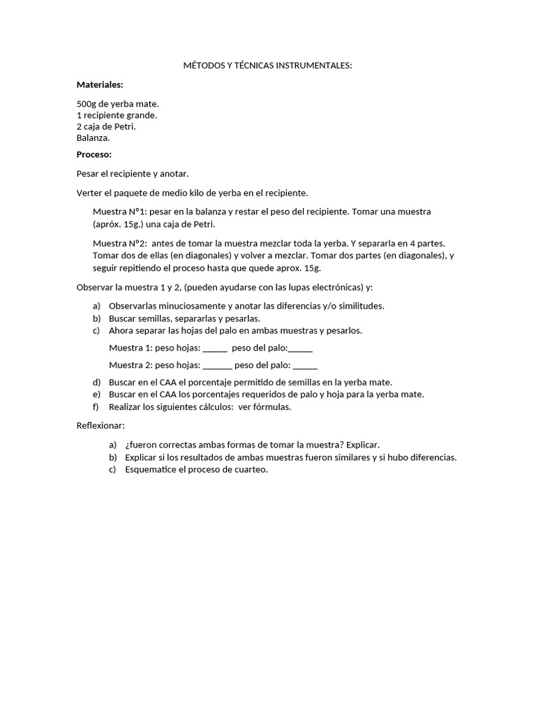 Métodos y Técnicas Instrumentales | PDF