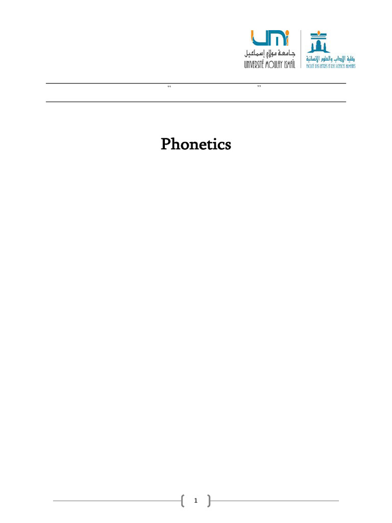 Phonetics | PDF