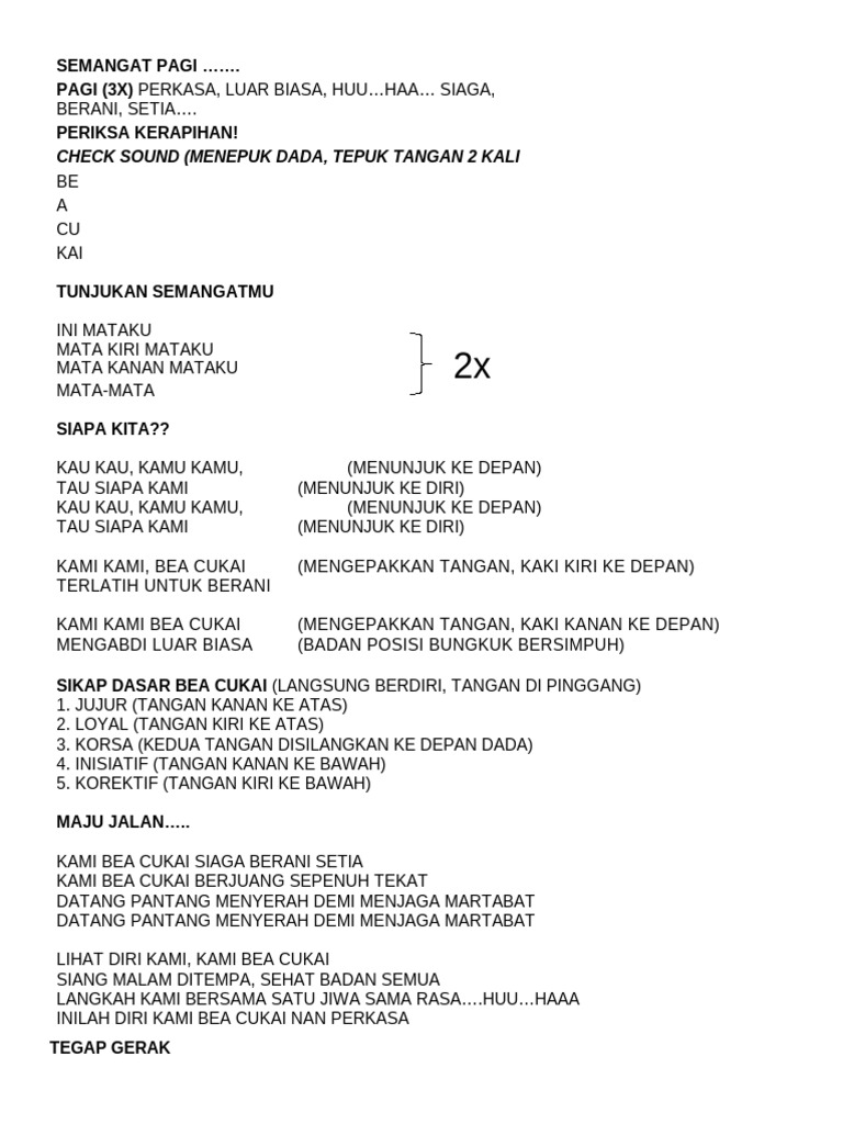 Bea Cukai Yel Yel | PDF | Art