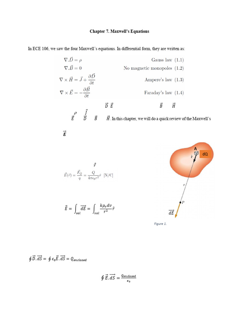 Chapter 7 Maxwell's Equations | PDF