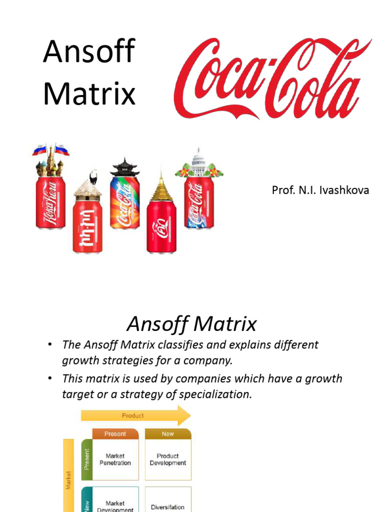 Ansoff Growth Matrix | PDF