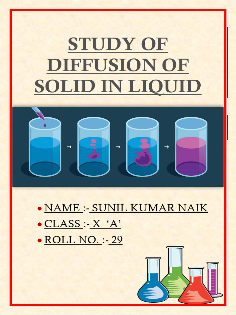 Study of Diffusion of Solid in Liquid - 2 | PDF