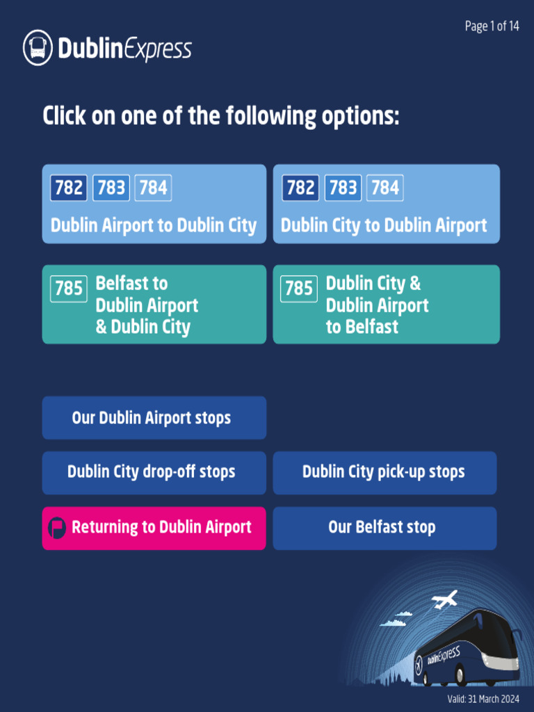 Dublin Express Timetable March 2024 | PDF