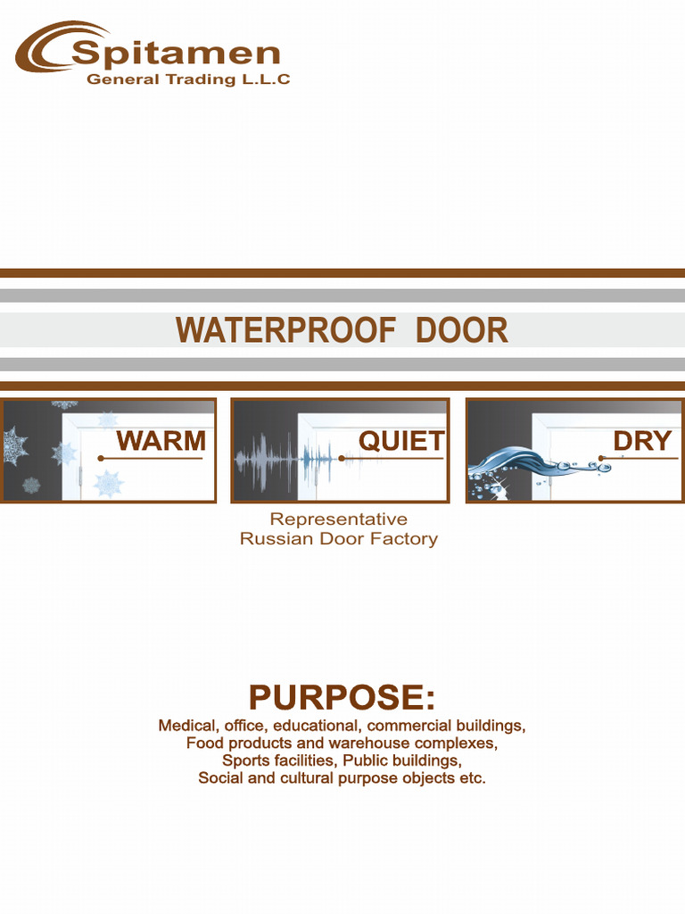 Waterproof Door: Spitamen | PDF