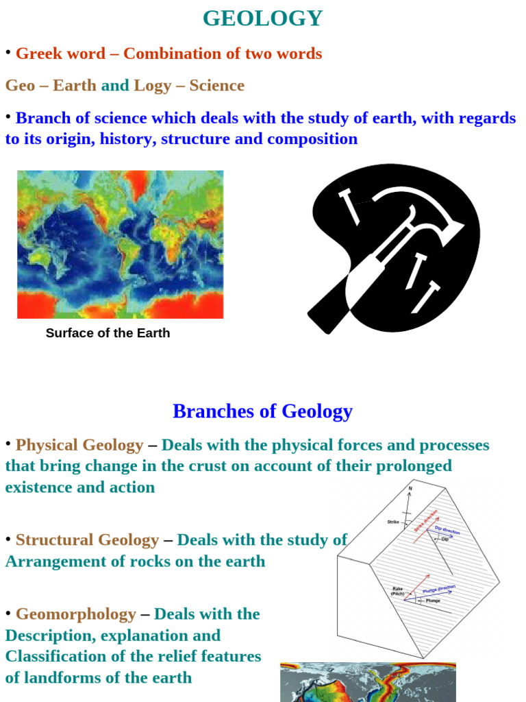Geology and Its Branches | PDF
