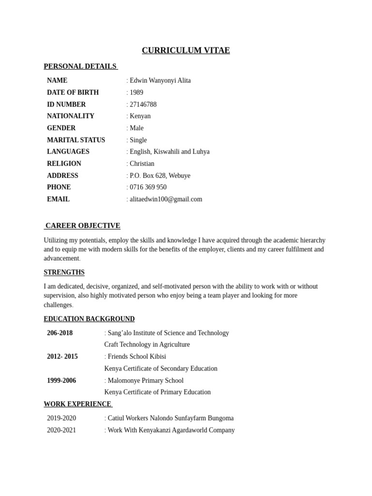 Curriculum Vita1 | PDF