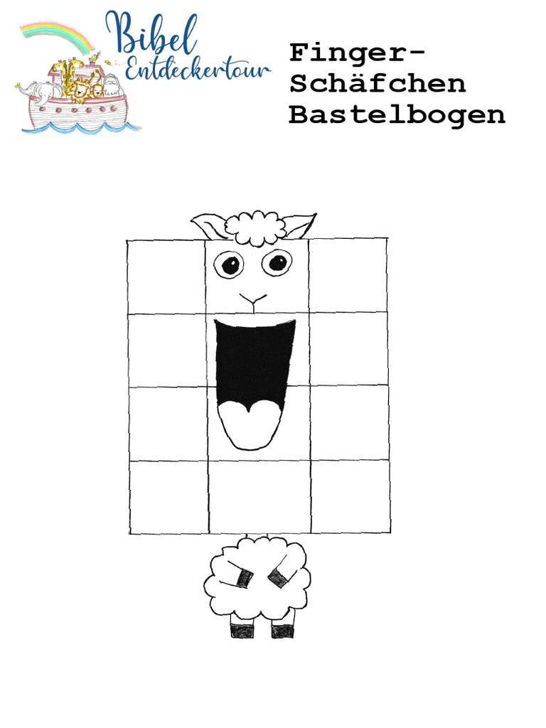 Finger-Schaf Bastelbogen | PDF