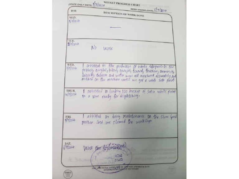 Logbook report | PDF