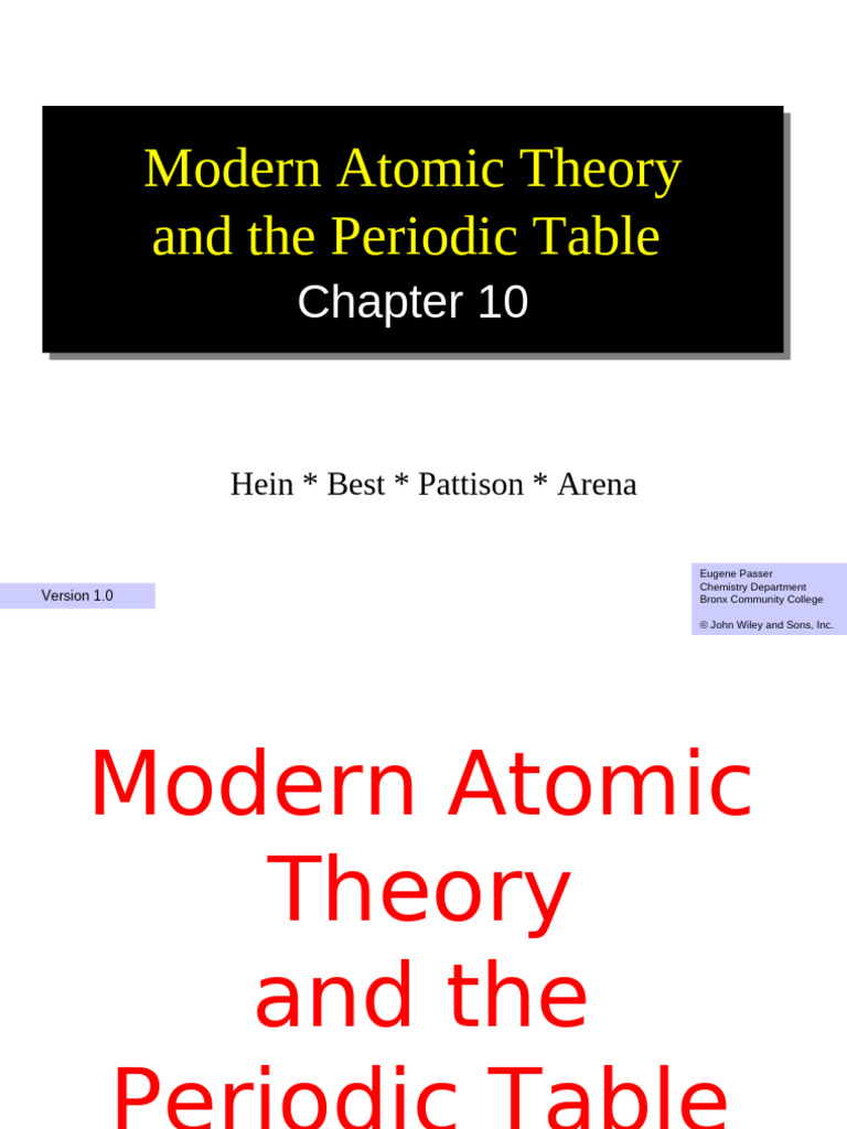 7 Modern Atomic Theory | PDF