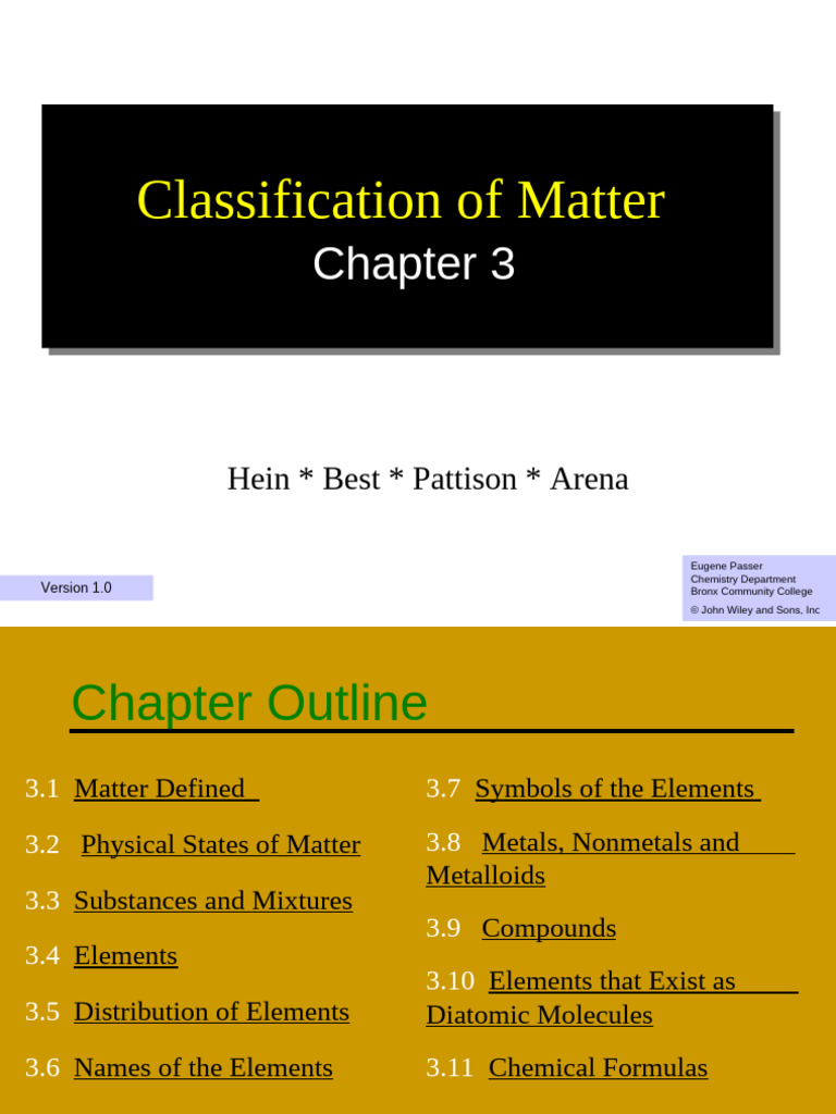 Classification of Matter | PDF