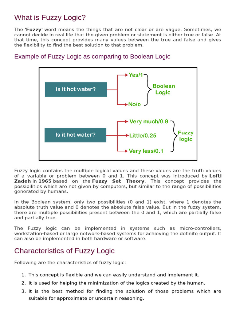 Fuzzy Logic | PDF