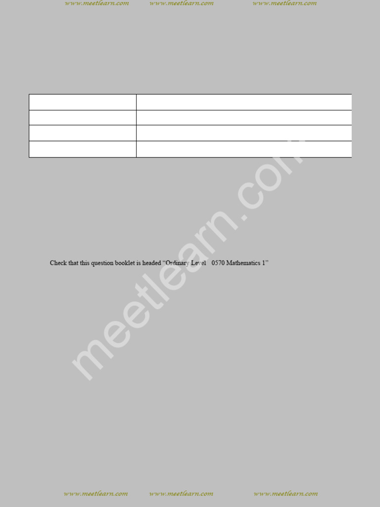 01 Mathematics Paper 1 2019 Meetlearn Pdf