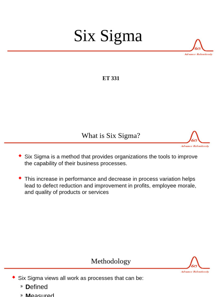 Six Sigma | PDF
